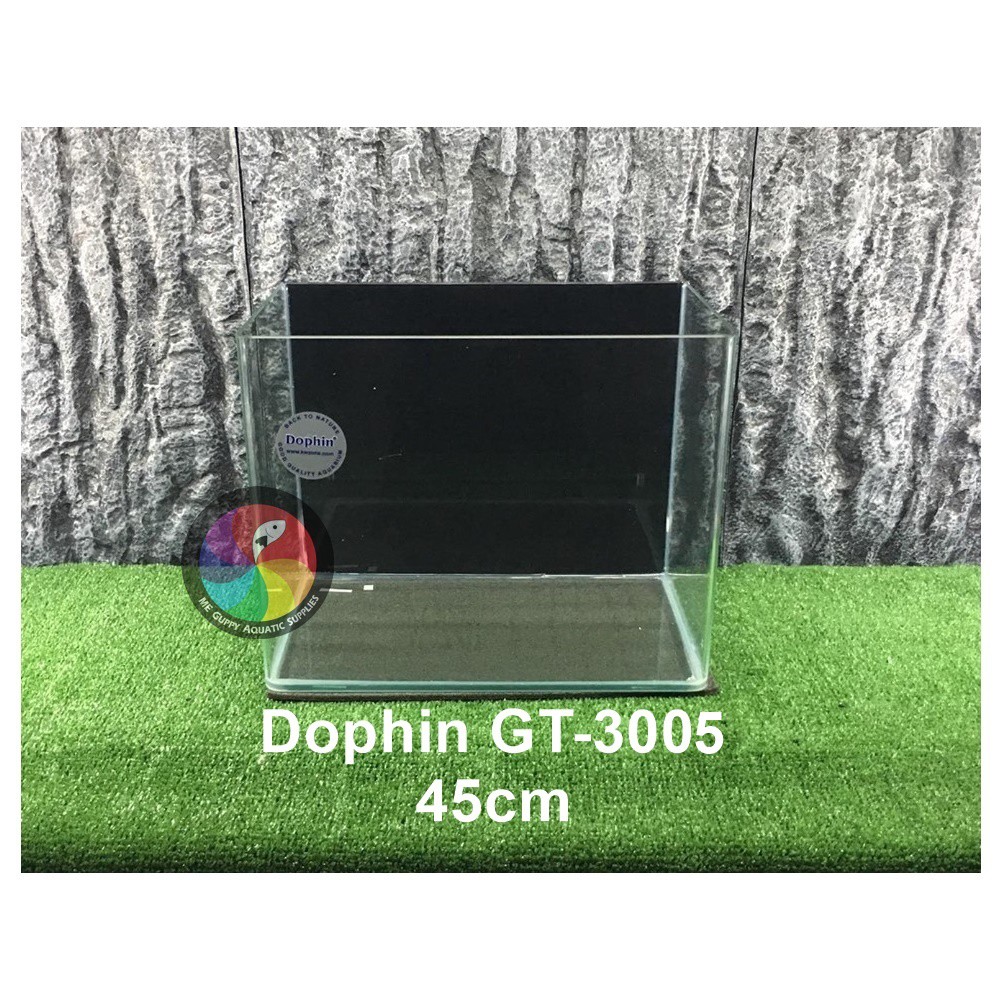 Aquarium 45cm Curve Fish Tank Black Background (Dophin GT-3005 ...