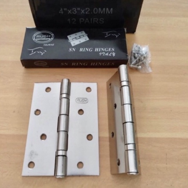 HITAM 4" inch RUSH box BLACK DOOR Window HINGE DOOR Window hinges 4 ...