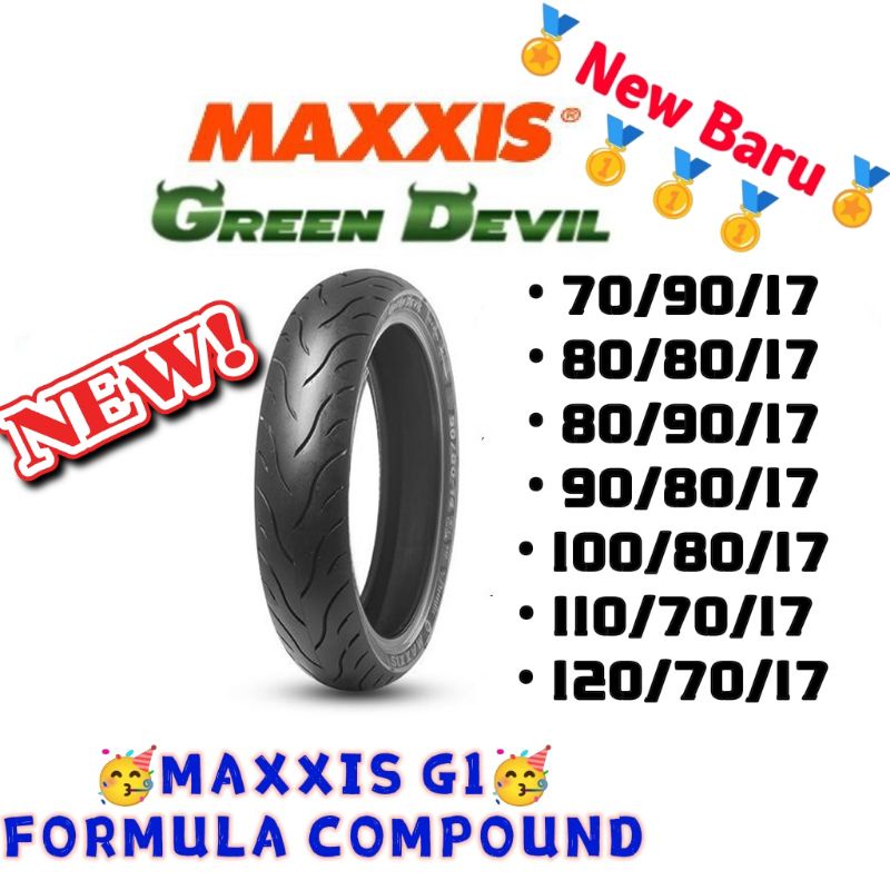 TAYAR MAXXIS G1 🥇🥇 TAYAR MAXXIS GREEN DEVIL [SOFT COMPOUND] TUBELESS 70 ...