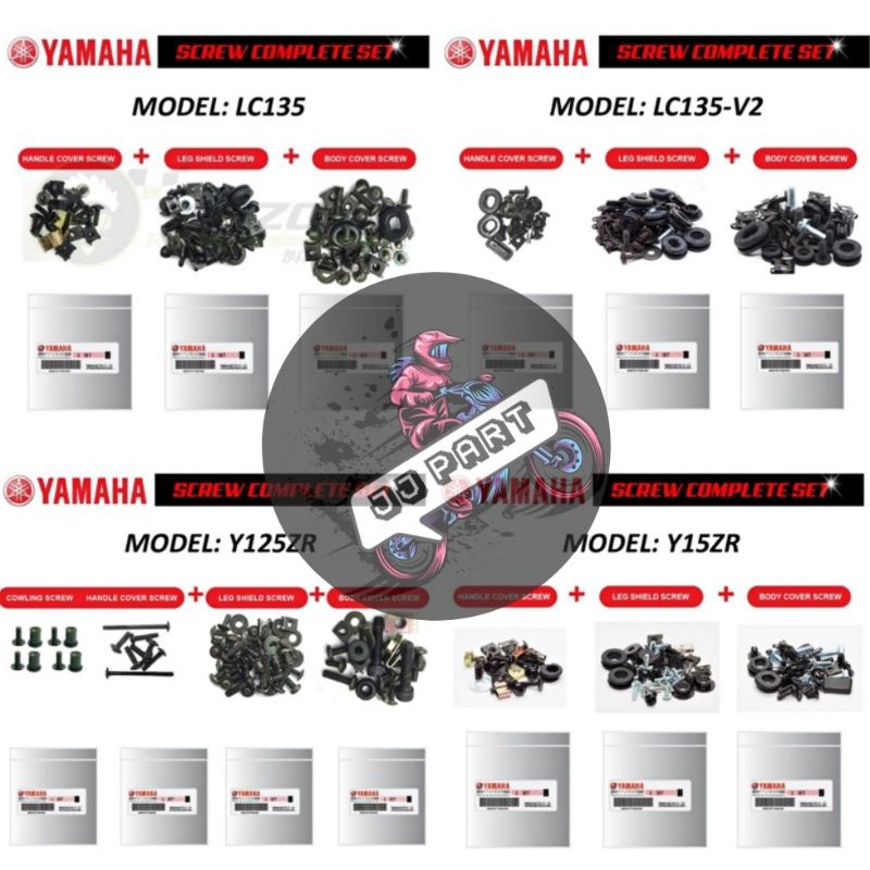 BODY SCREW SKRU SET FULL SET COVER SKRU SET COMP Y125Z Y100 LC Y15ZR ...