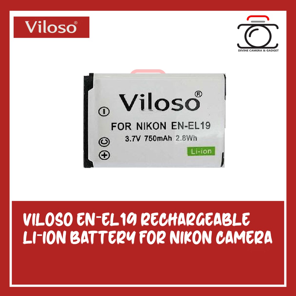 Viloso EN-EL19 Rechargeable Li-Ion Battery for Nikon CAMERA | Shopee Malaysia