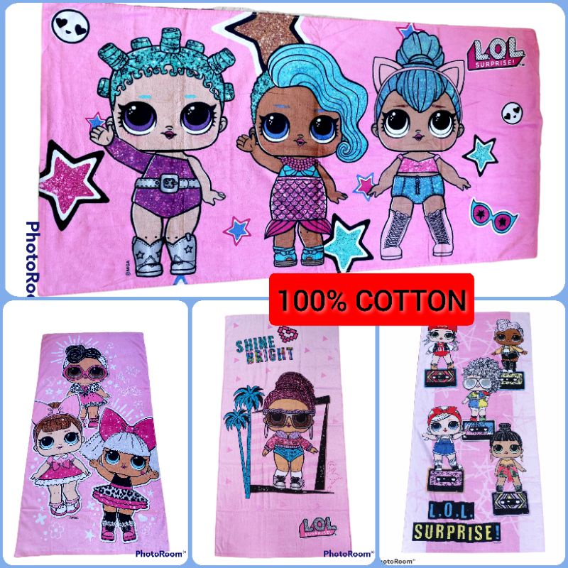 Towel cartoon tuala mandi kartun 100% cotton (READY STOCK) - LOL ...