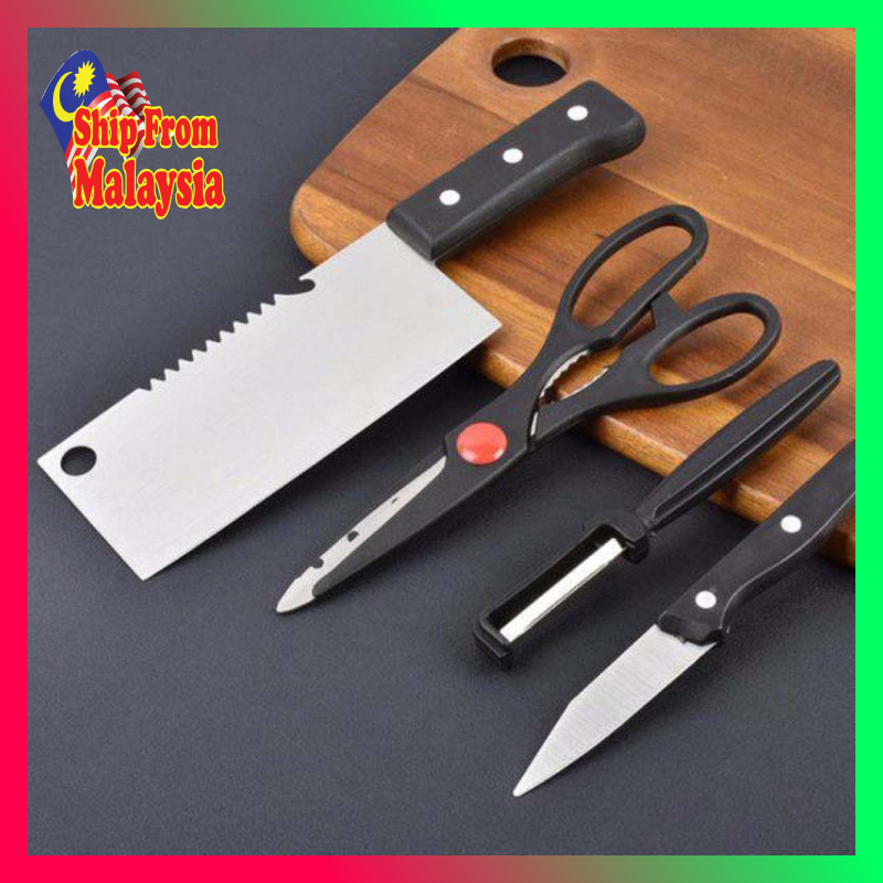 set of 4 Stainless Steel Kitchen Knife Set Kitchen Utensil - mateng18 ...