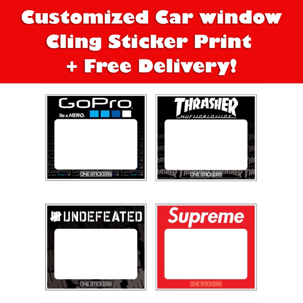 Customized car window sticker print (Road tax) (Windshield static cling ...