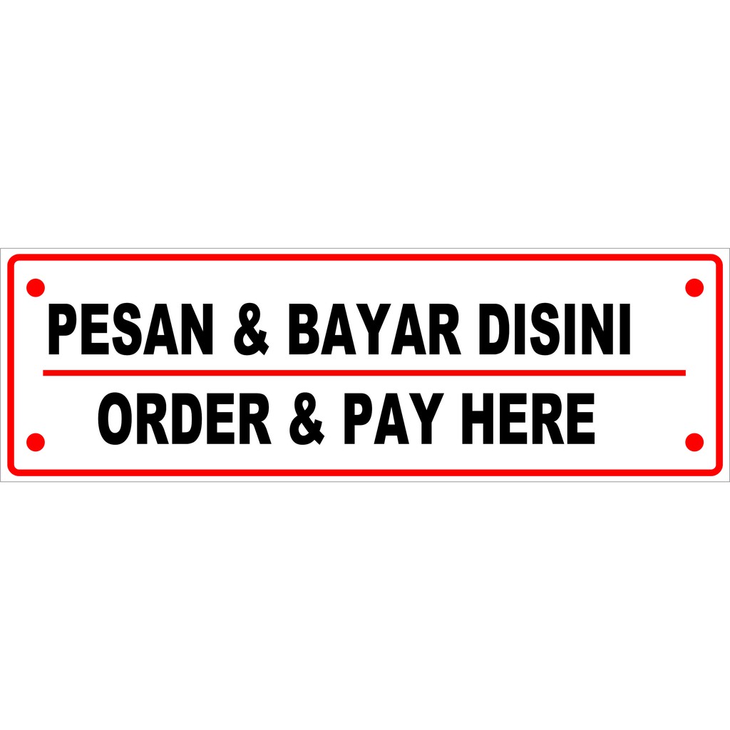Order AND PAY HERE STICKER 25x8 cm | Shopee Malaysia