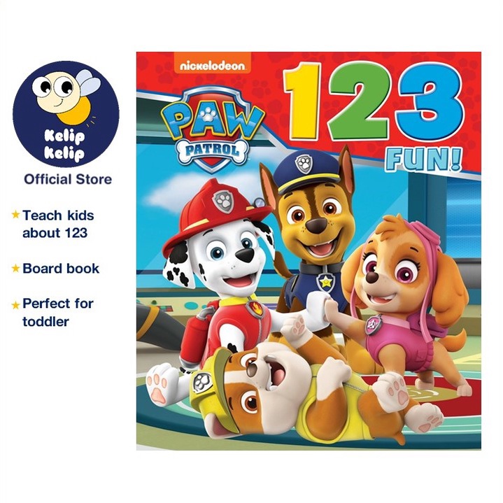Paw Patrol 123 Book For Kids to Learn Numbers & Counting (Board Book ...