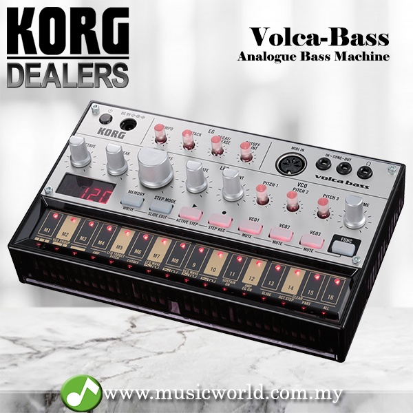 Korg Volca Bass Analog Bass Synth Module and Sequencer Midi Controller ...