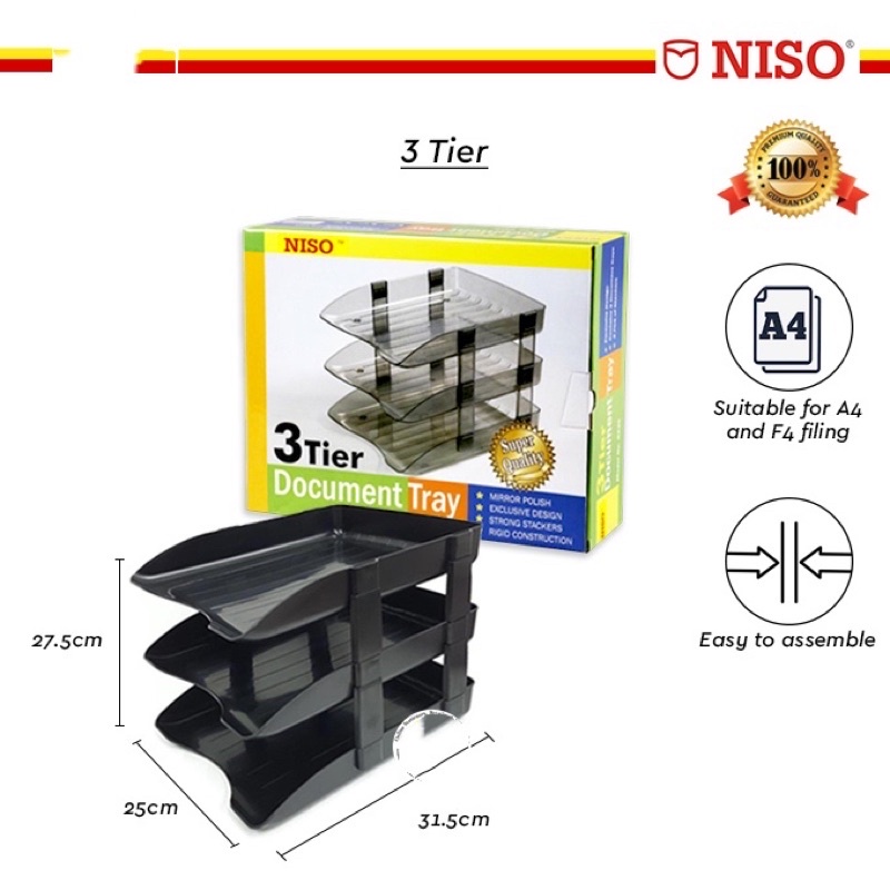 Niso 3 Tier Document Tray | Shopee Malaysia