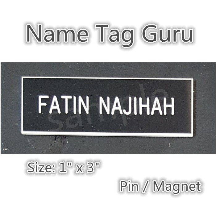Name Tag Guru 1" x 3" Pin / Magnet Nametag | Shopee Malaysia
