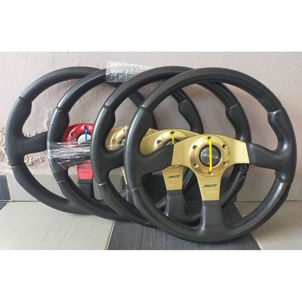 Momo race gold & red limited edition steering wheel 350mm | Shopee Malaysia