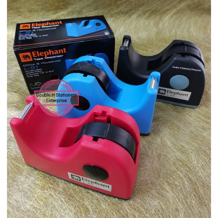 Elephant Tape Dispenser Elephant L-01 (Red/Blue/Black) | Shopee Malaysia