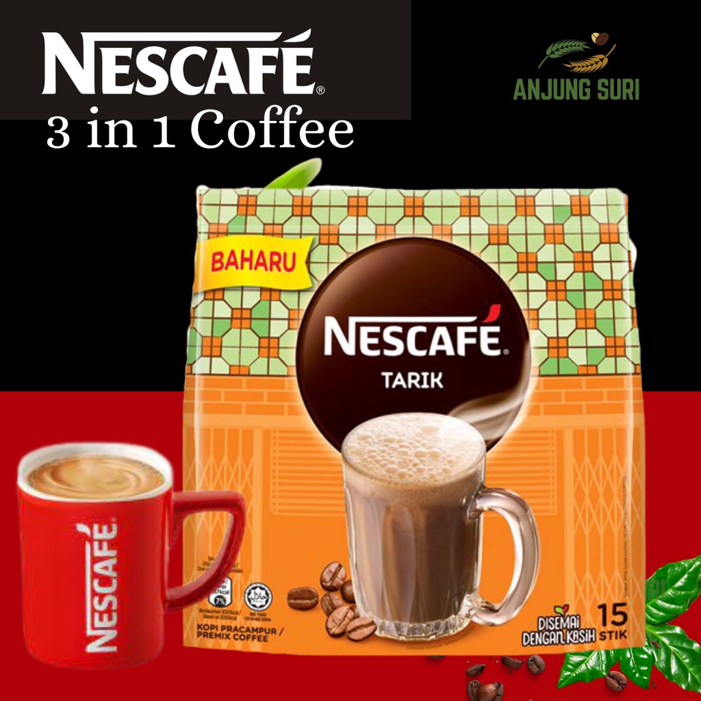 Nescafe Tarik 3 in 1 Neskepi Kaw 15's x 31g | Shopee Malaysia