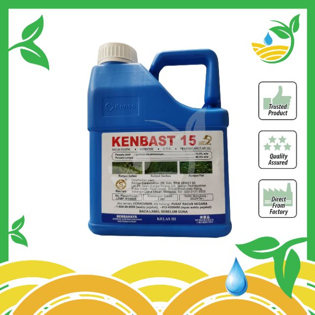 Kenbast 15 4L Glufosinate Ammonium 13.5% 4L Racun Rumput selamat untuk ...