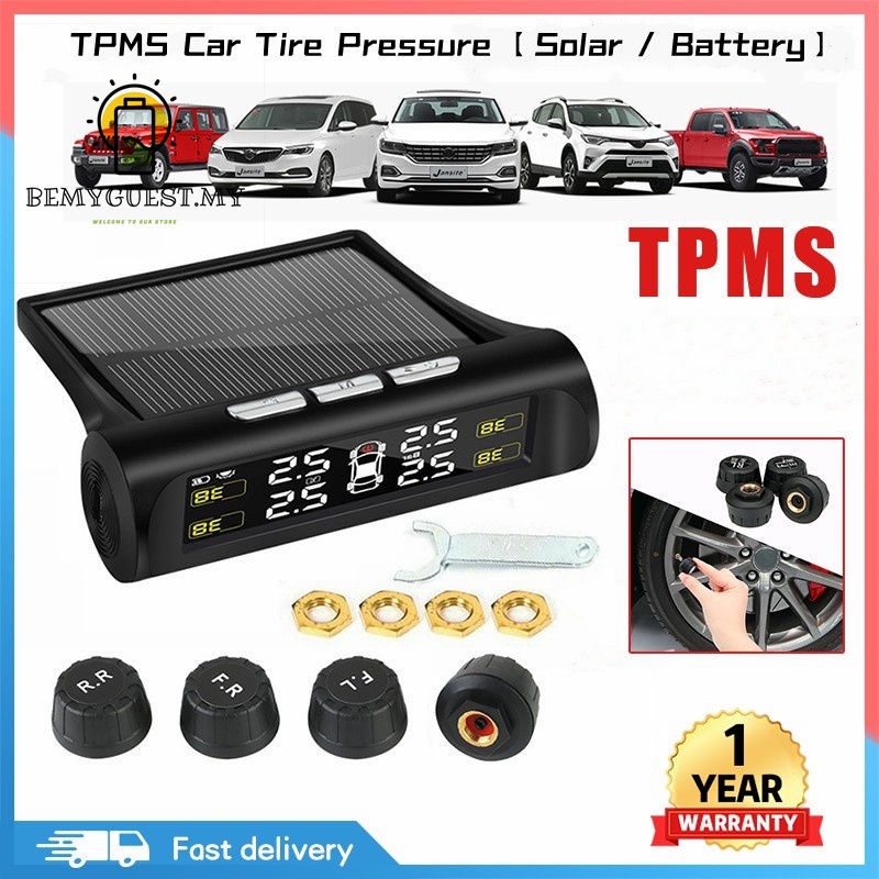🔥Ready Stock🔥 Smart TPMS Car Tire Pressure Alarm Monitor System Auto Security Alarm Systems Tyre ...