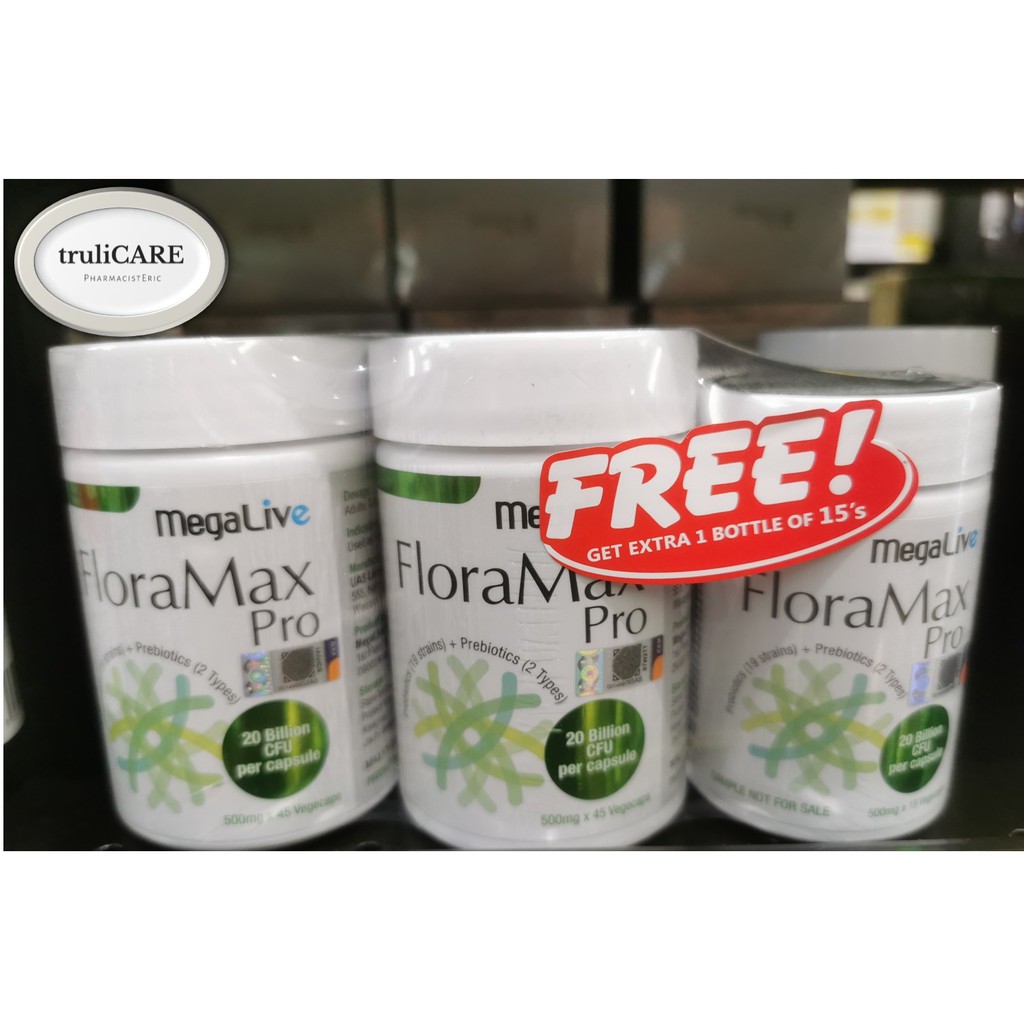 MEGALIVE FLORAMAX PRO 500MG 20B (45'S x 2 FOC 15'S) | Shopee Malaysia