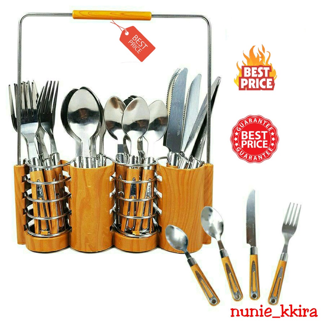 Set Sudu/Pisau/Garfu Bersama Bekas Spoon fork knife Set | Shopee Malaysia