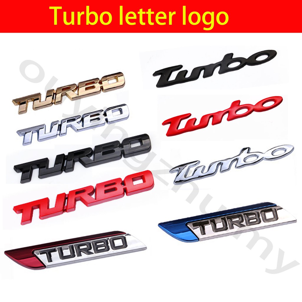 Metal TURBO letter logo car boot logo logo logo sticker TURBO motion ...
