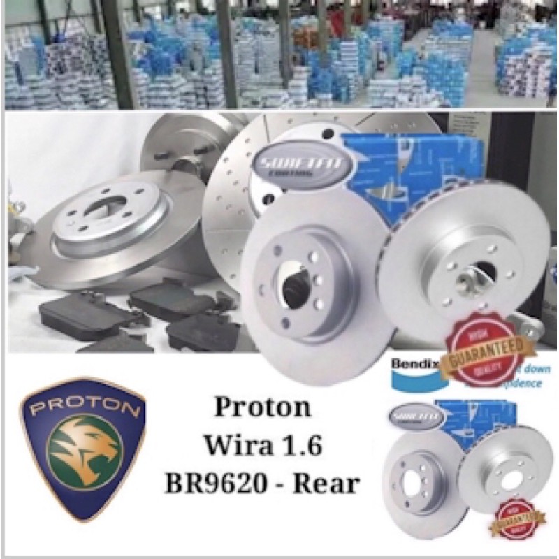 Original Bendix Swiftfit BR9620 Rear Disc Rotor - Proton Wira 1.6 (2pcs ...