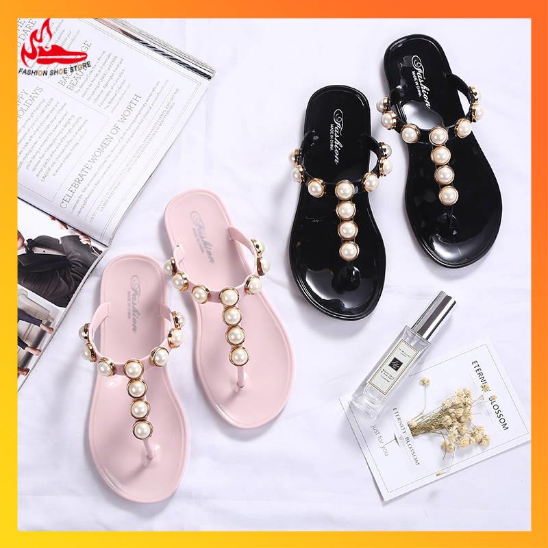 Selipar getah selipar pantai Beach Pelajar Korea Versi Clamp Kaki ...