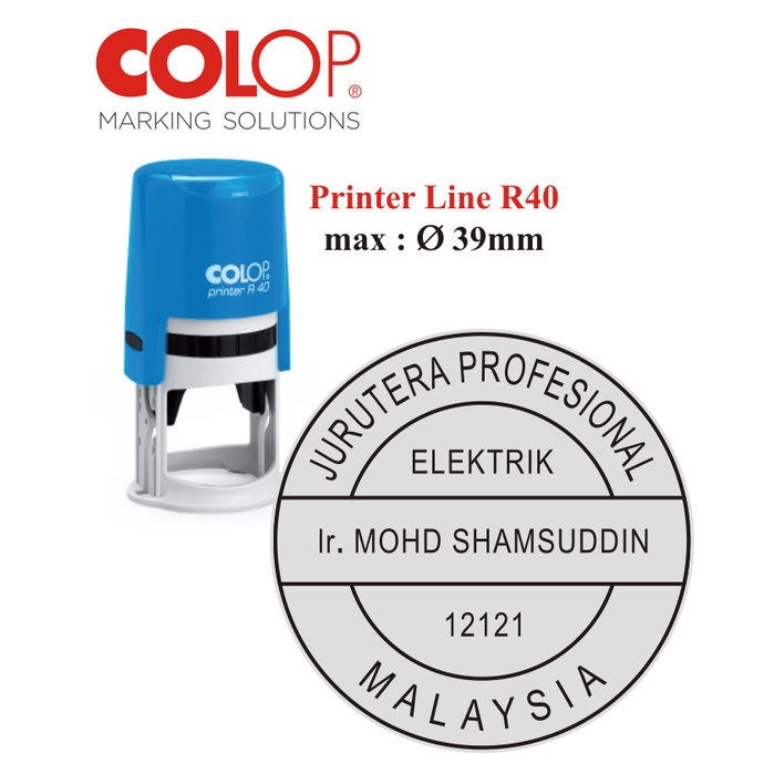 Colop Round Chop R12/R17/R24/R30/R40/R45/R50 / Rubber Stamp / Self-Inking Stamp | Shopee Malaysia