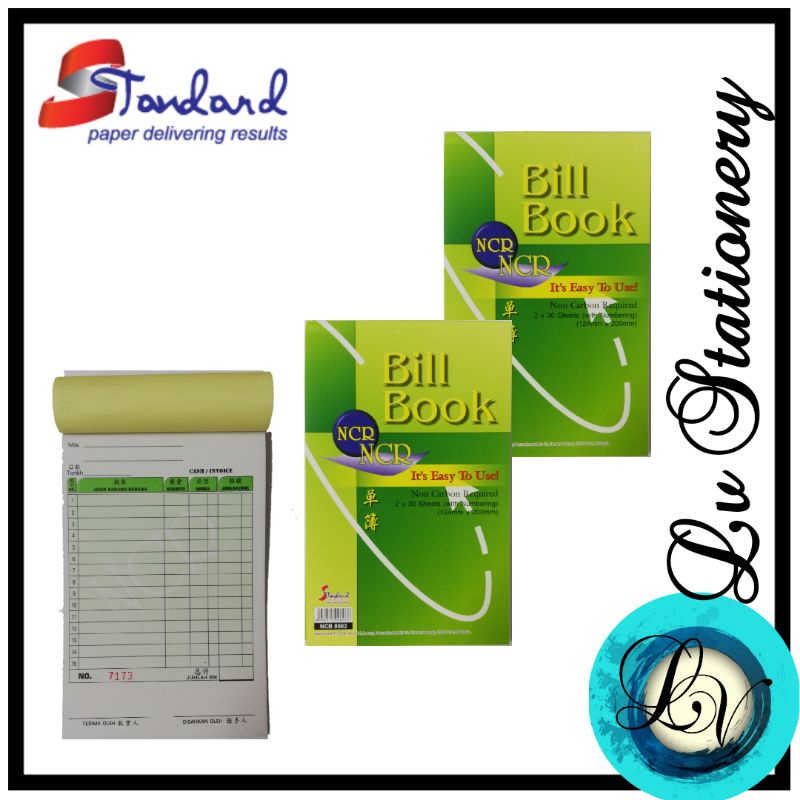 【LV】Standard NCR Numbering Bill Book 2ply NCB 8502 | Shopee Malaysia