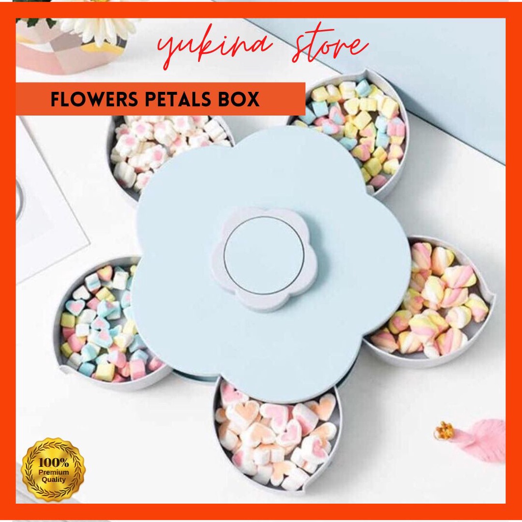 FLOWERS PETALS ROTATING CANDY BOX STORAGE FOR EVENT FESTIVAL CHRISTMAS ...