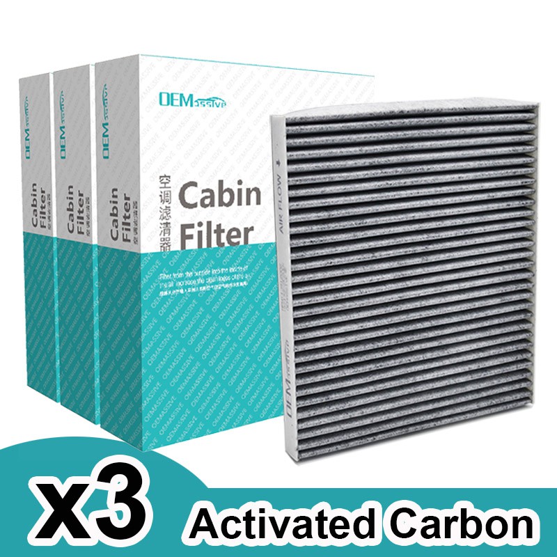3PC Car Pollen Cabin Air Filter Includes Activated Carbon For Hyundai ...