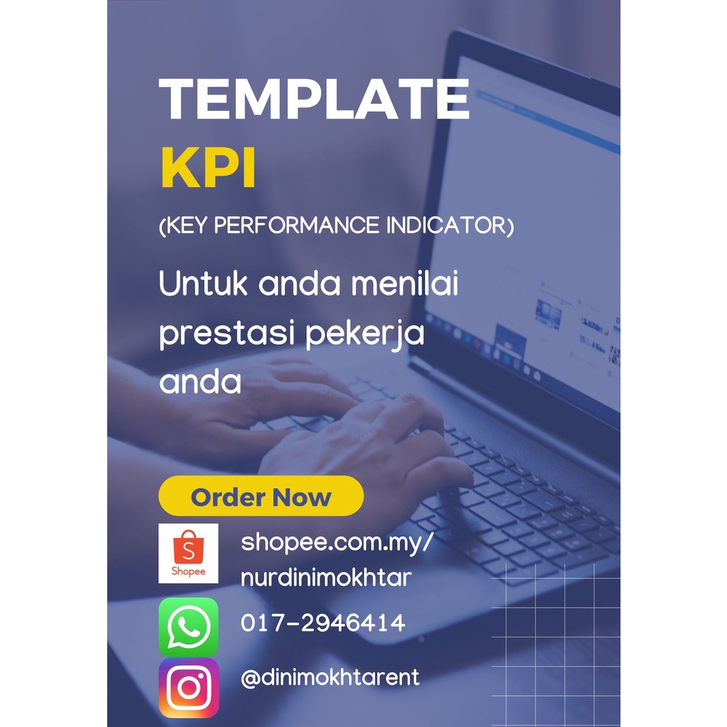 TEMPLATE KPI MONITOR PRESTASI PEKERJA | Shopee Malaysia