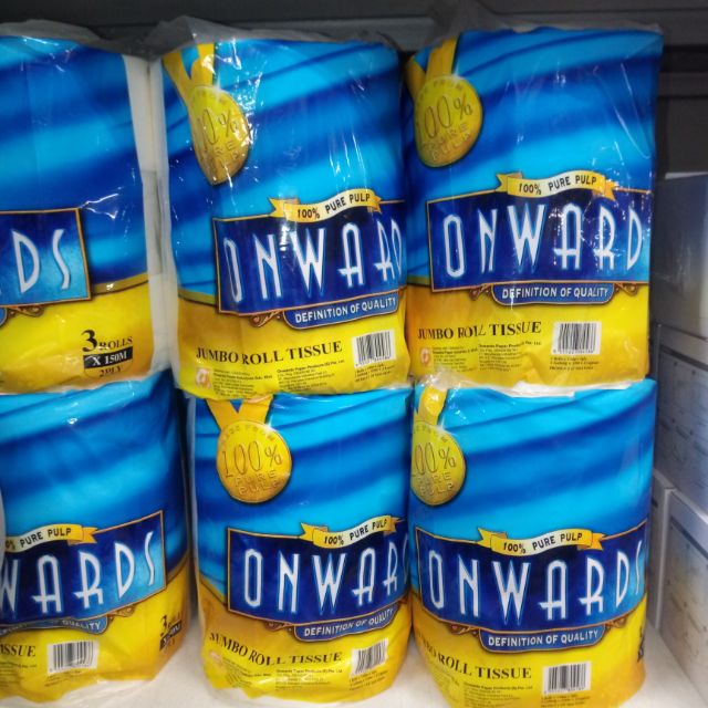 [MEOW] Onwards Jumbo Roll Tissue (3 Roll/150m/2ply) / Tisu toilet ...