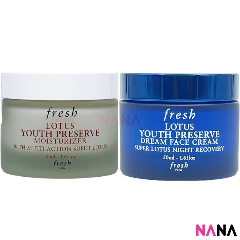 Fresh Lotus Cream Set (Lotus Youth Preserve Moisturizer 50ml + Lotus ...
