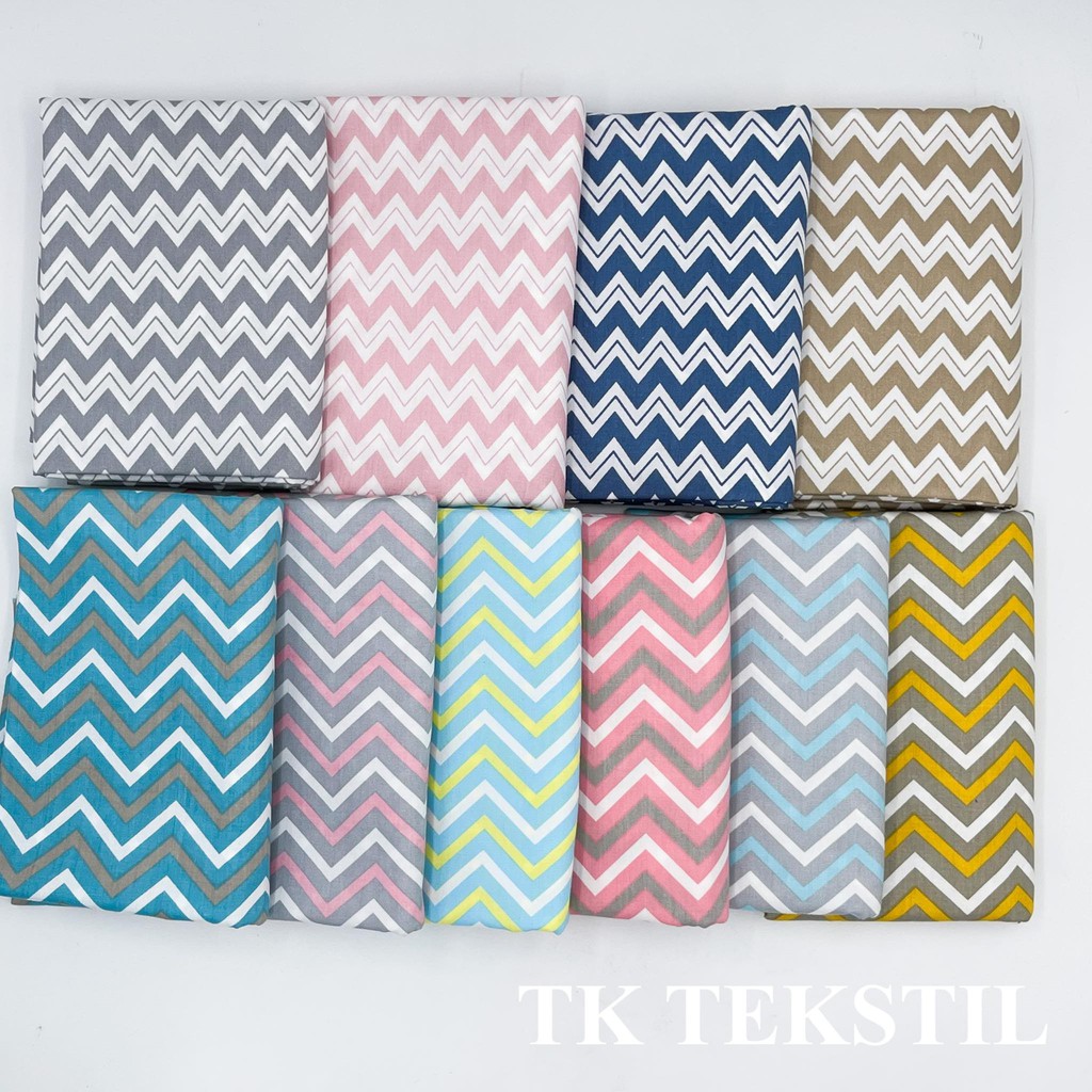 NEW ARRIVAL Twill Cotton 60" / Comb Cotton Tri-Color Chevron Stripes ...