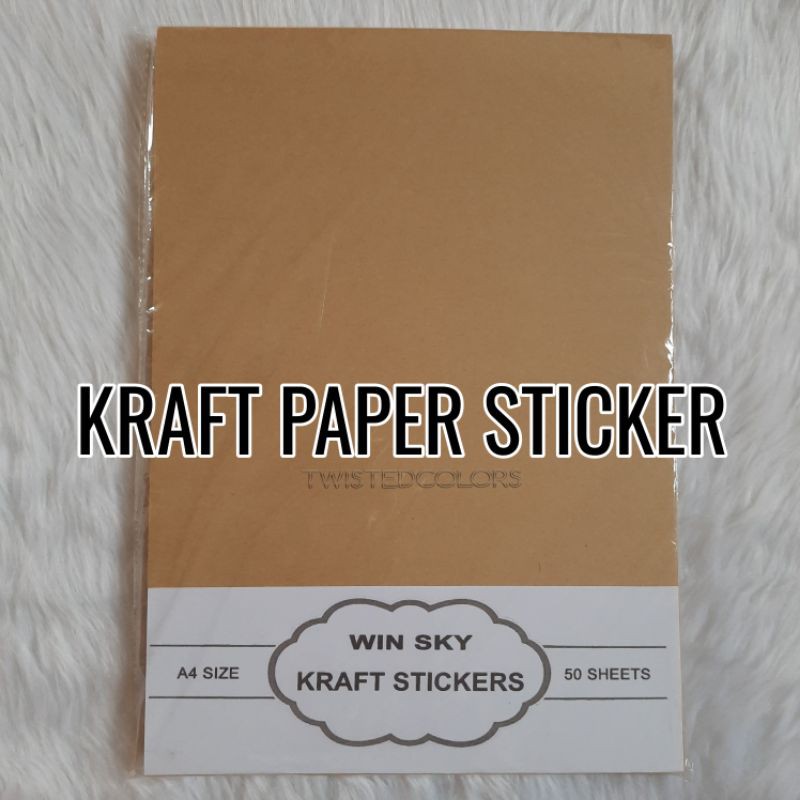 Kraft Paper Sticker 50 Sheets A4 Size | Shopee Malaysia