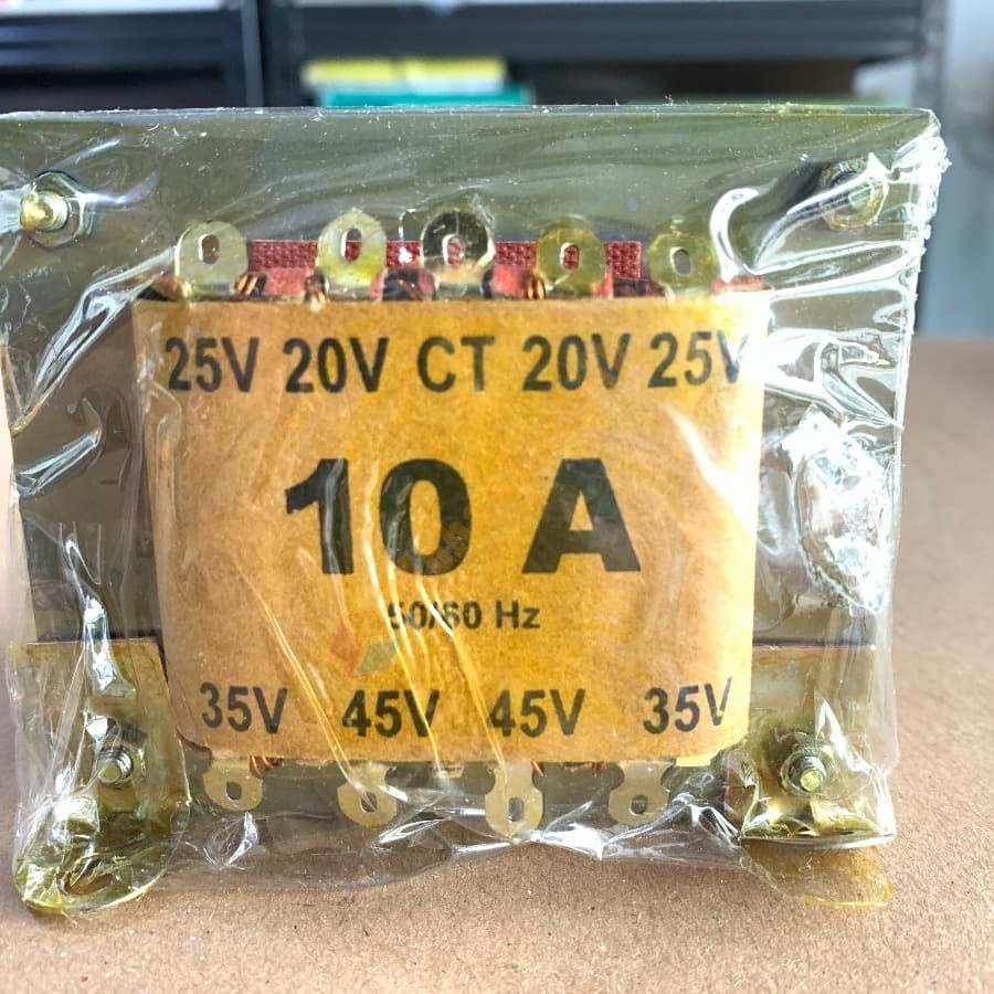 Travo TRANSFORMER 10A 10 AMPERE CT 20V 25V 35V 45V PURE COPPER | Shopee ...