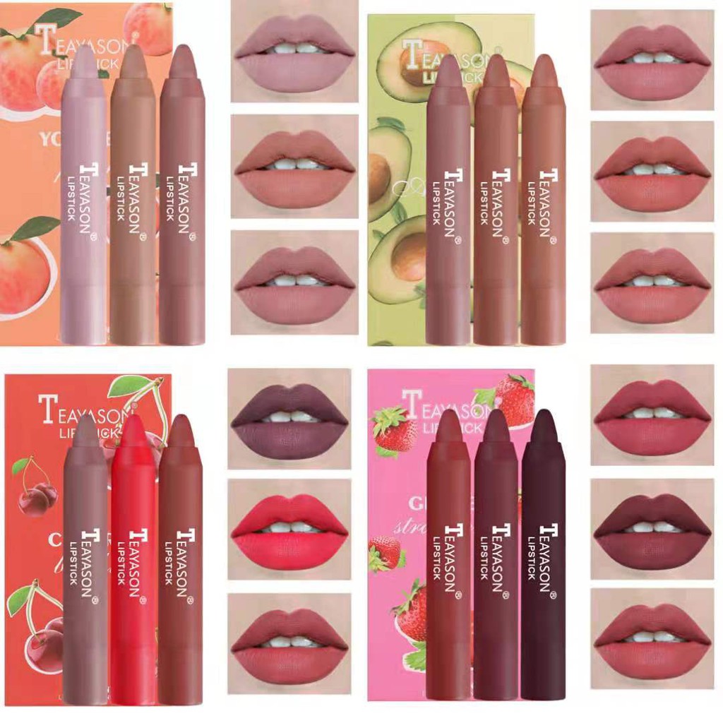 【𝗠'𝗦𝗜𝗔 𝗦𝗛𝗜𝗣 𝗢𝗨𝗧 𝟮𝟰𝗛𝗥𝗦】The Beauty Street 3in1 TEAYASON Matte Lip Crayon ...