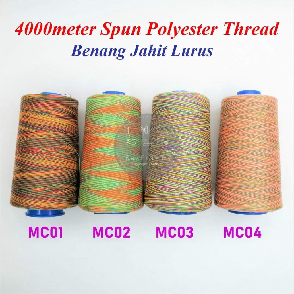 Senorita Rainbow Benang Jahit Warna Pelangi/ Spun Polyester Sewing ...