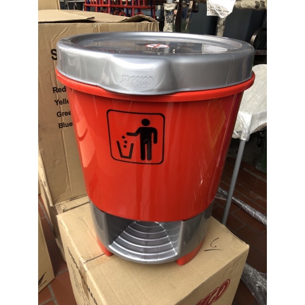 RAYACO ROUND STEP-ON DUSTBIN 8GAL & 48GAL_TONG SAMPAH PIJAK_TONG SAMPAH ...