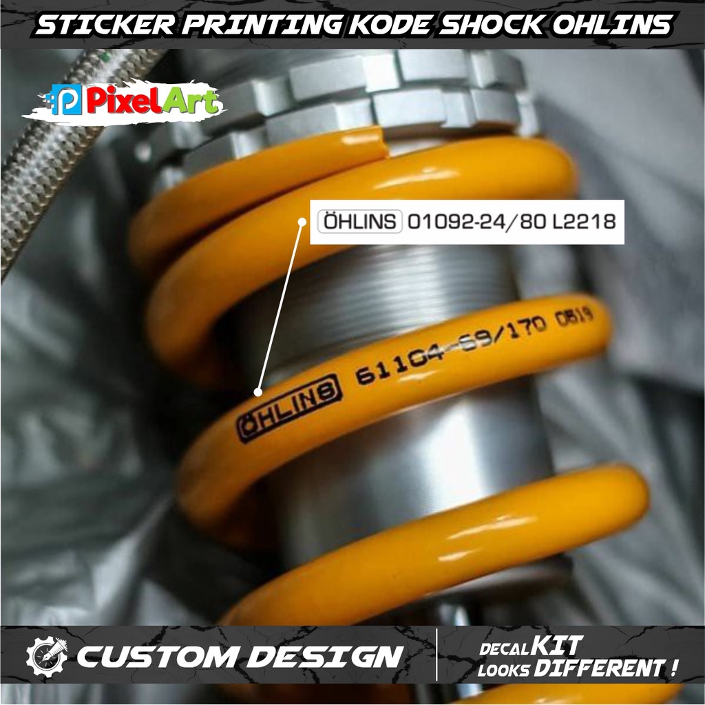 Ohlins SCREW SHOCK CODE PRINTING STICKER | Shopee Malaysia