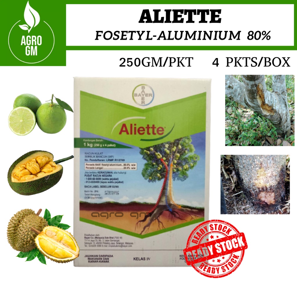 1kg Bayer Aliette Fosetyl-aluminium 80% Fungicide Racun Kulat Kanker ...