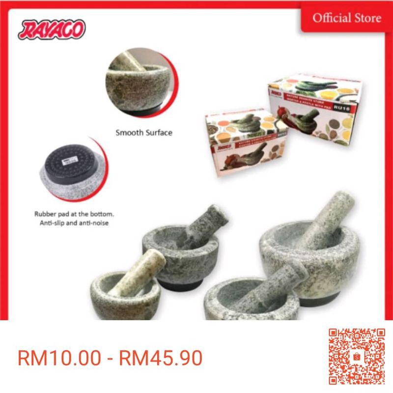Lesung Batu Nature Granite Stone Mortar And Pestle Penumbuk Lesung Batu ...