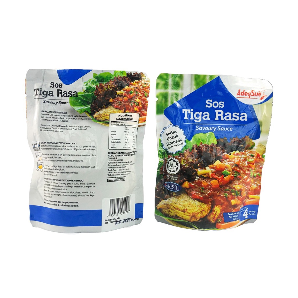 Pes Makanan Orang Kampung Ikan Bakar, Tiga Rasa, Sambal Ikan Bilis ...