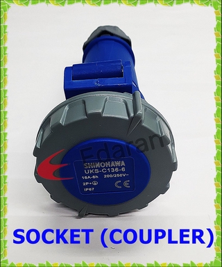 SHINOHAWA 3 PIN 16A SAFETY INDUSTRIAL PLUG / SOCKET (COUPLER) / SOCKET ...