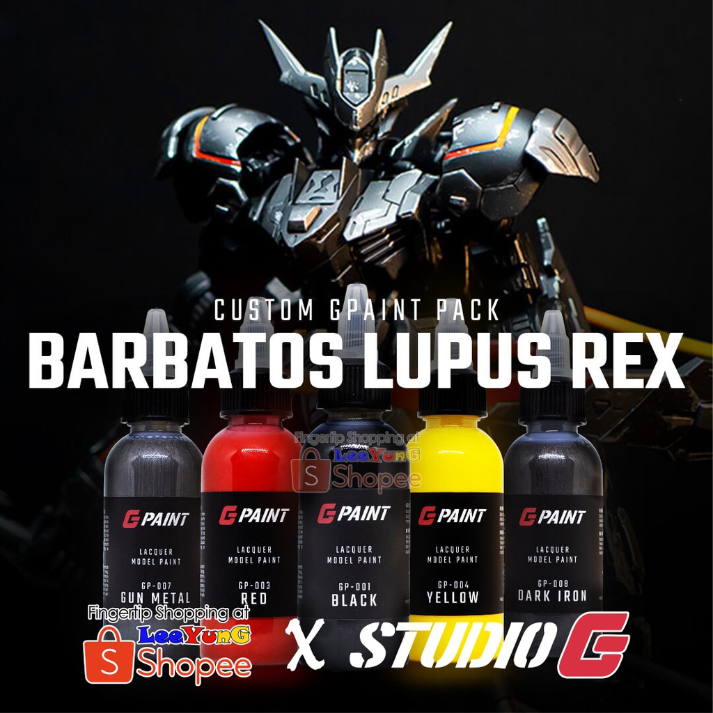 GPAINT V2 Lacquer Paint GUNDAM BARBATOS LUPUS REX 5 Bottles 65ML Custom ...