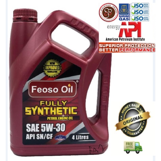 [AUTHENTIC] FEOSO - FULLY SYNTHETIC SAE 5W30 GENUINE ENGINE OIL ...