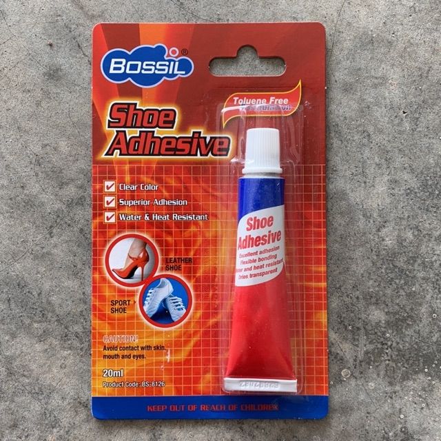 Bossil Shoe Adhesive Glue Strong Clear Toluene Free / Gam Kasut (20ml ...