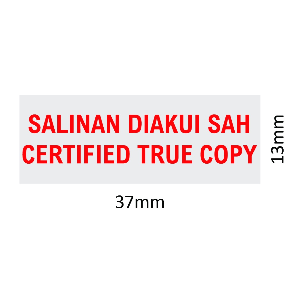 ME01 SALINAN DIAKUI SAH / CERTIFIED TRUE COPY Colop Printer 20 Ready ...