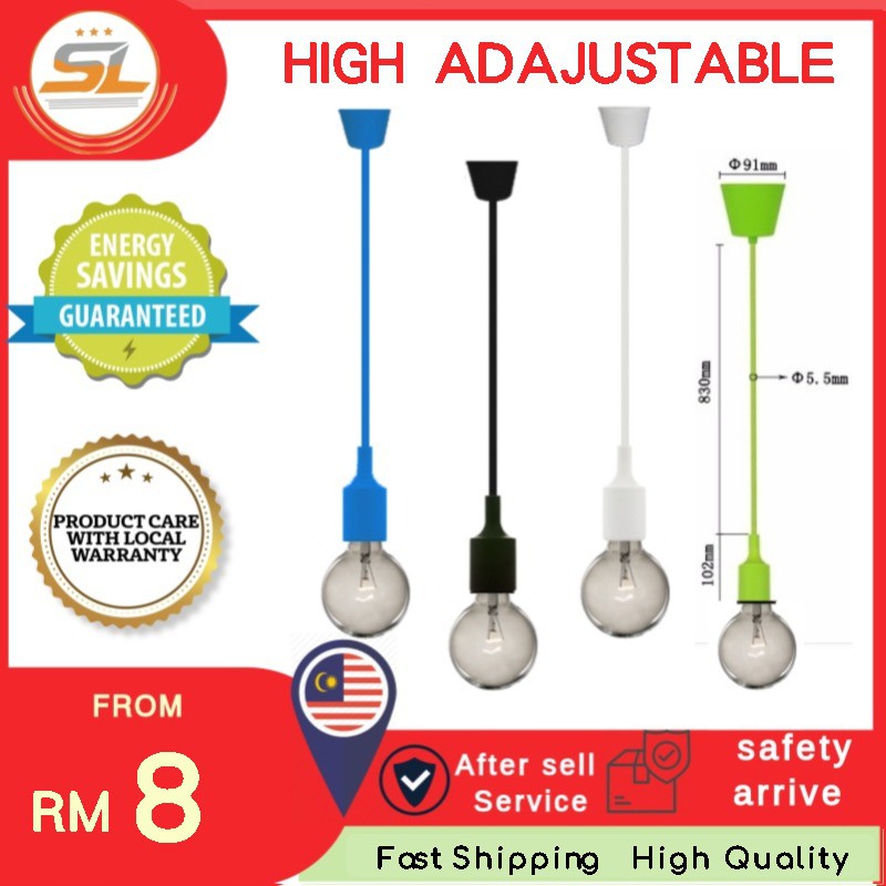 Colour E27 Bulb Holder Home Ceiling Pendant Light Holder Hanging ...