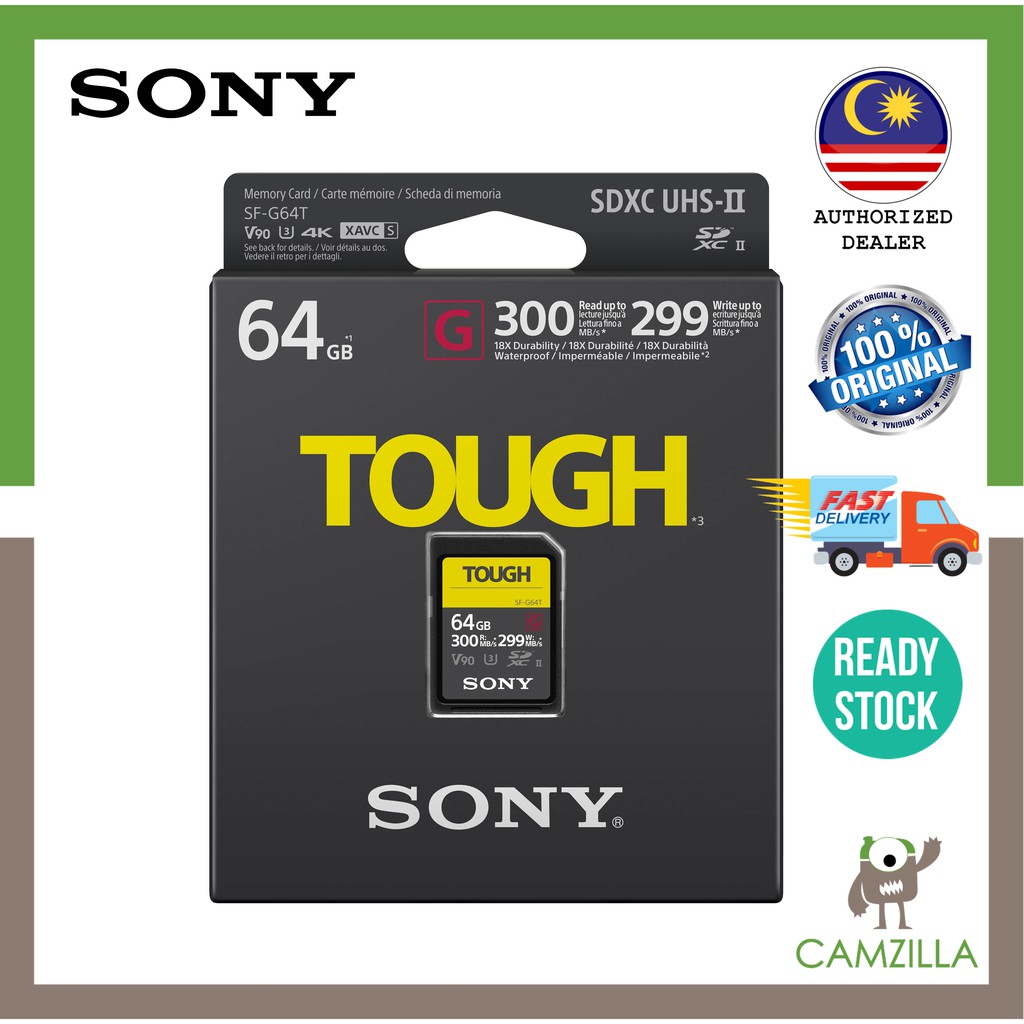 Sony 64GB SF-G Tough Series UHS-II SDXC Memory Card - READY STOCK ...