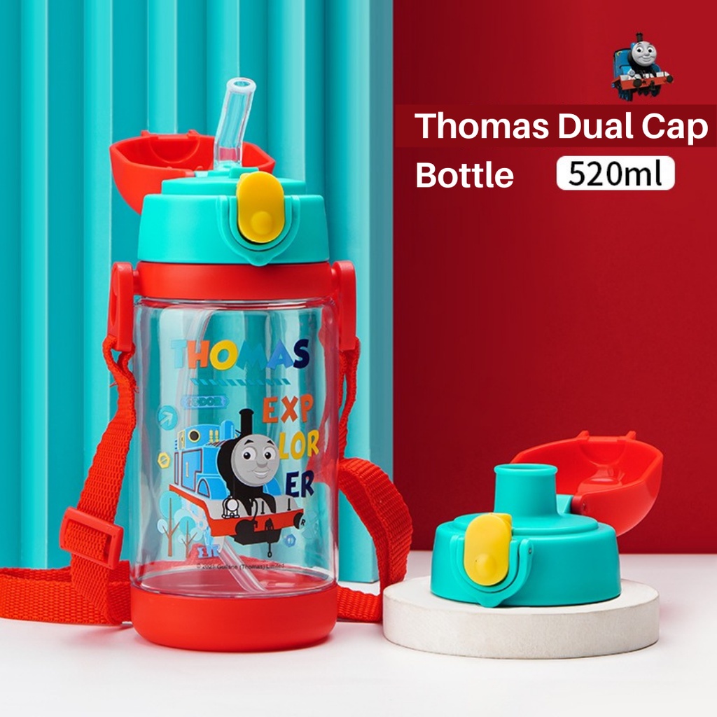 Thomas and Friends Dual Cap Tritan Bottle Children Bottle 520 ml | Botol Air Thomas | Shopee ...