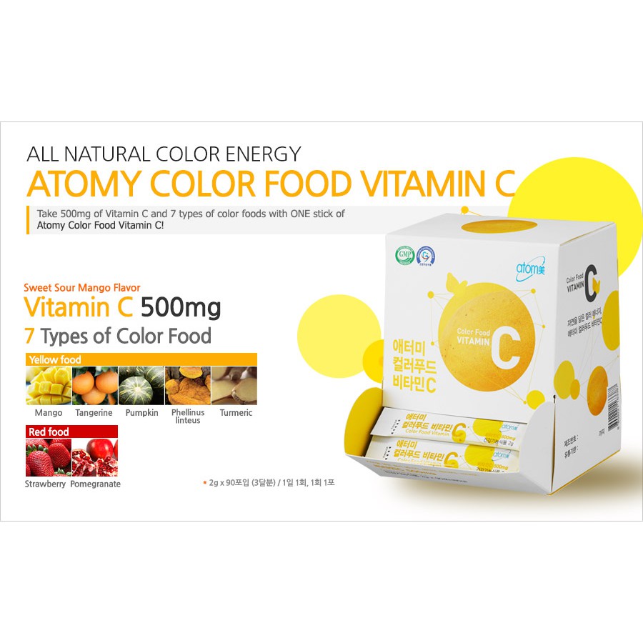 [Ready Stock] Atomy Color Food Vitamin C 500mg Trial Pack 30 sticks ...