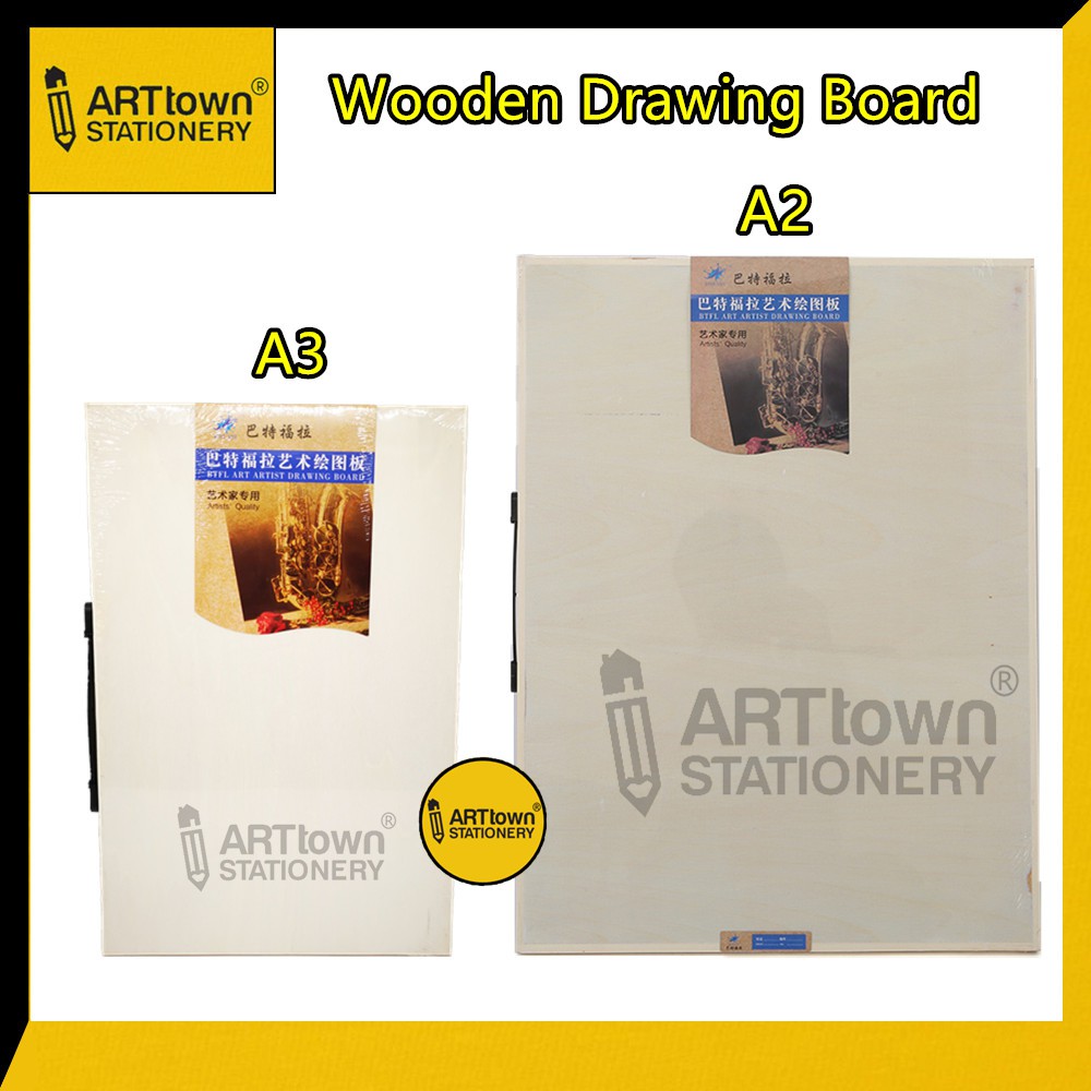Wooden Drawing Board Art Sketch Board with Handle(Ready Stock) | Shopee ...